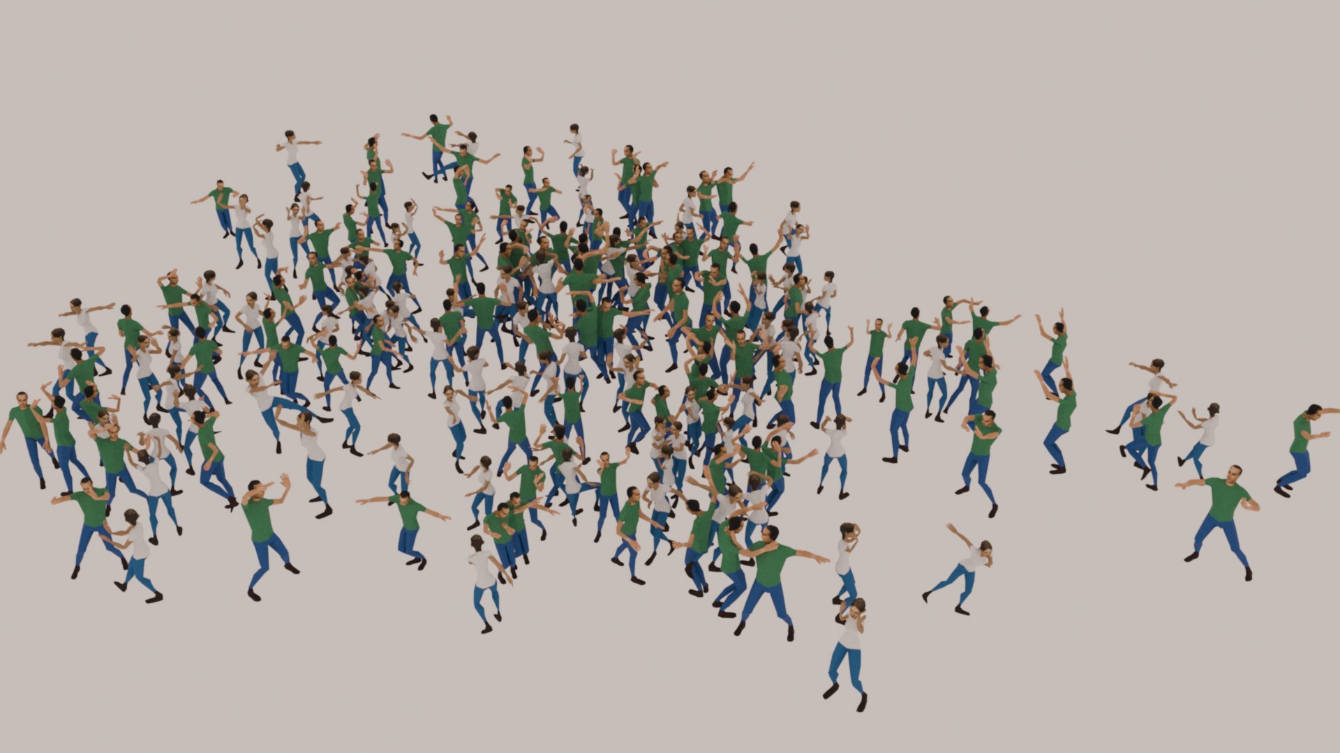 3D Animated Crowd Dancing Low Poly Model - TurboSquid 2289790