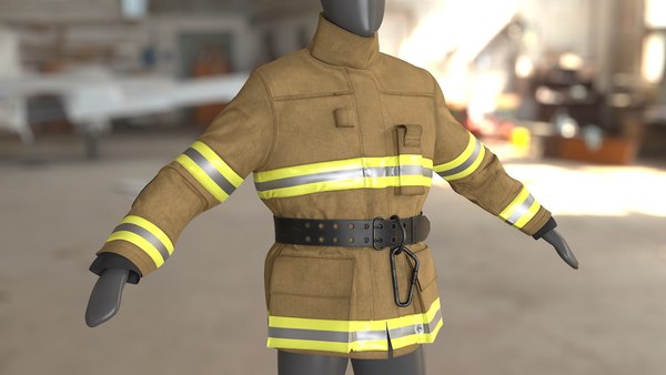 3D Mens Firefighter Uniform model - TurboSquid 1876317