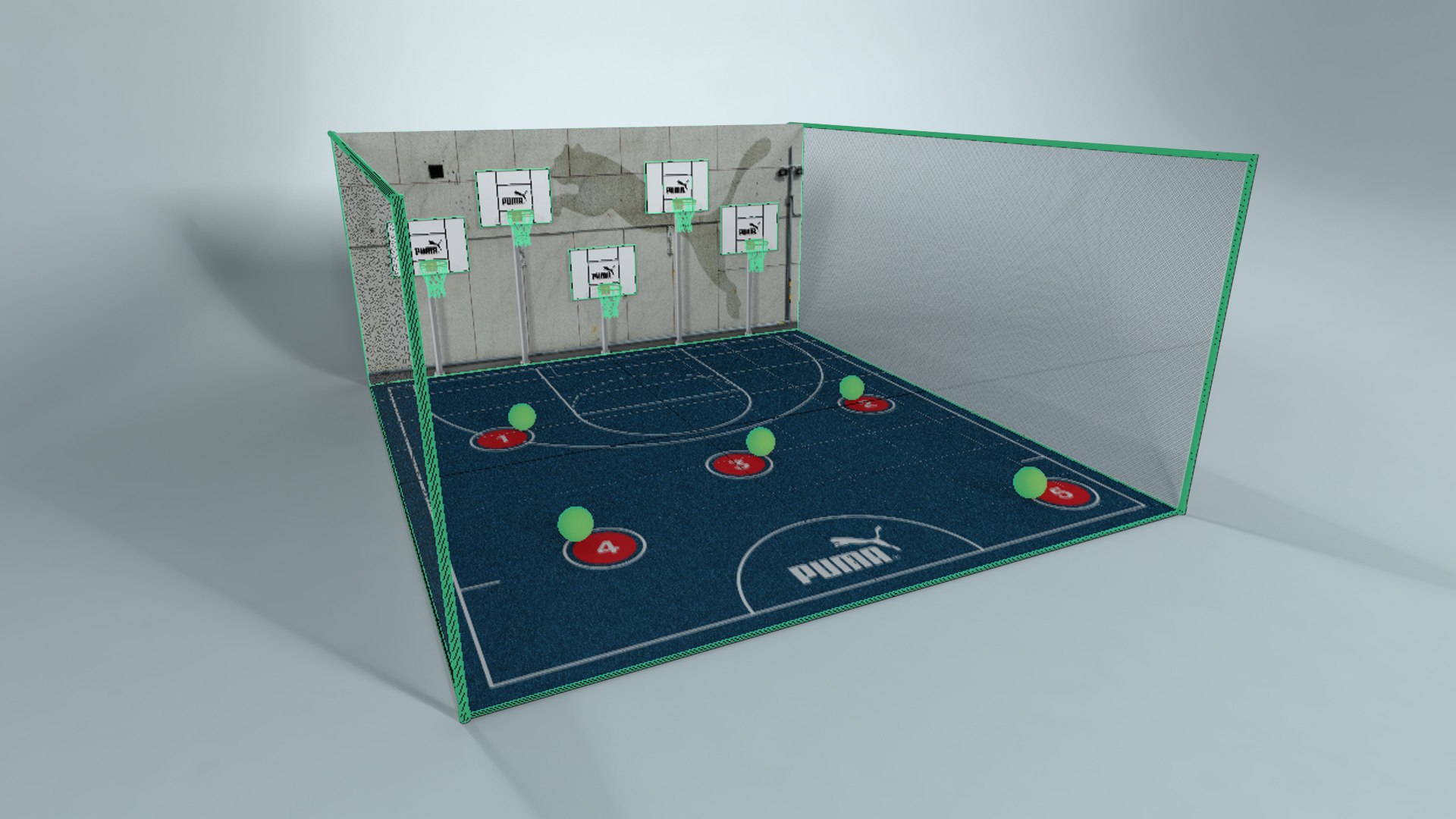 PUMA Basketball Court 3D Model - TurboSquid 1784096