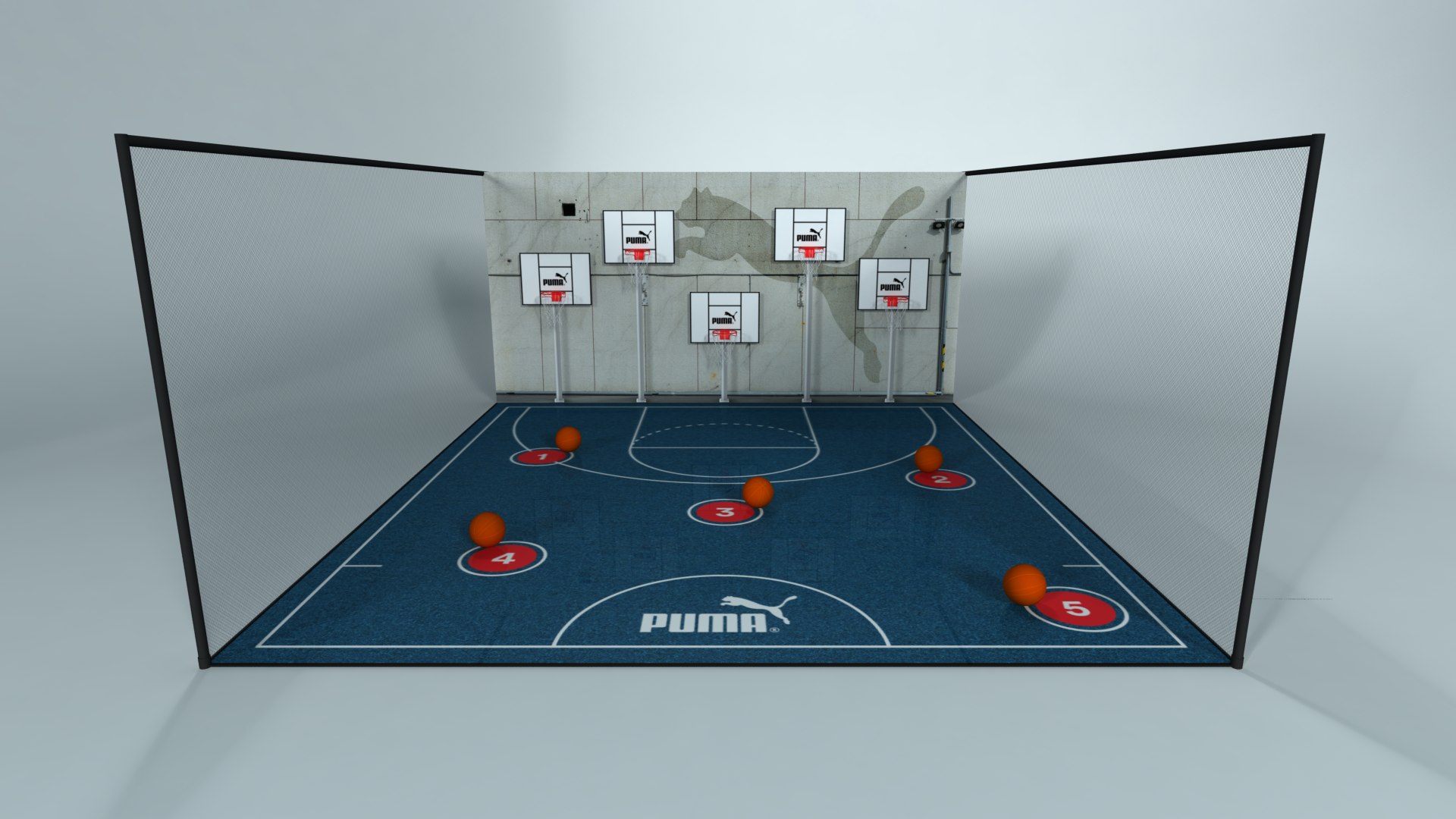 PUMA Basketball Court 3D Model - TurboSquid 1784096