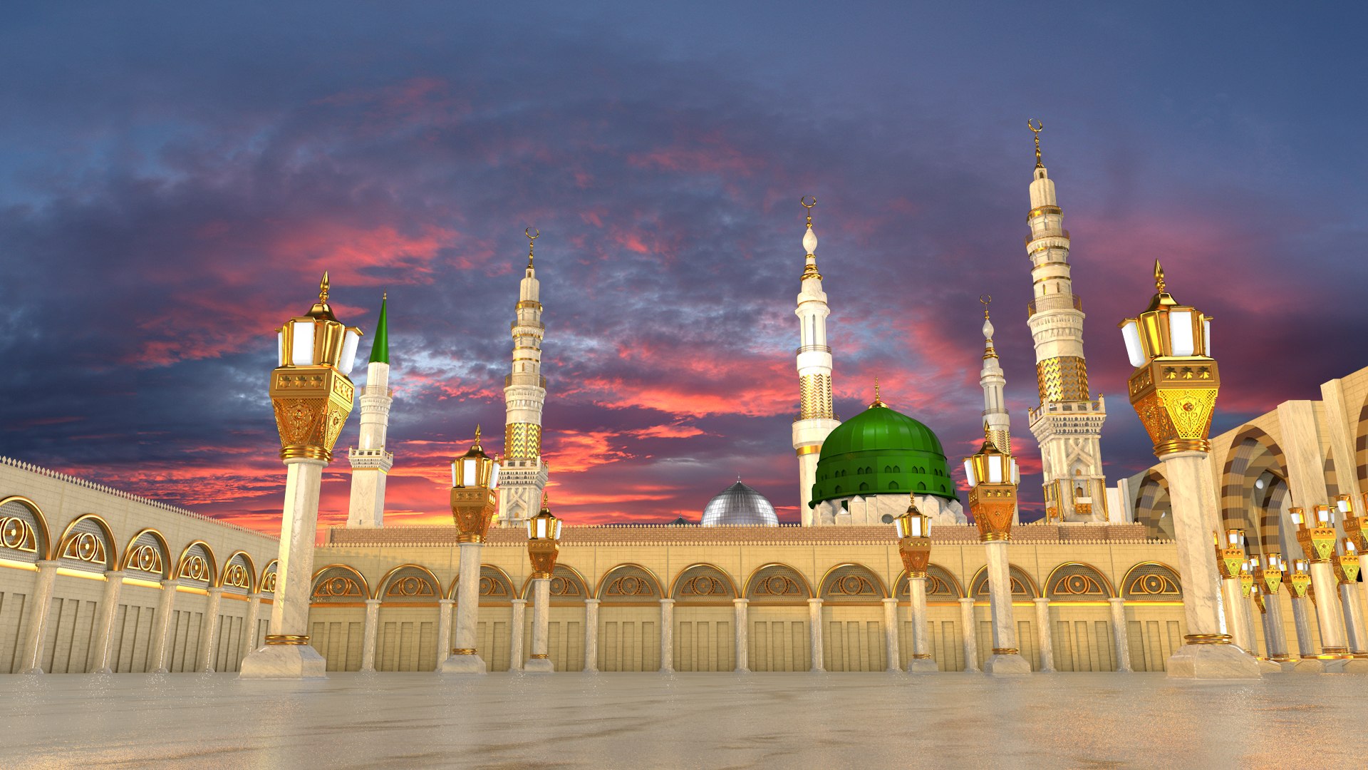 Prophets Mosque Masjid E Nabvi 3D - TurboSquid 2185049