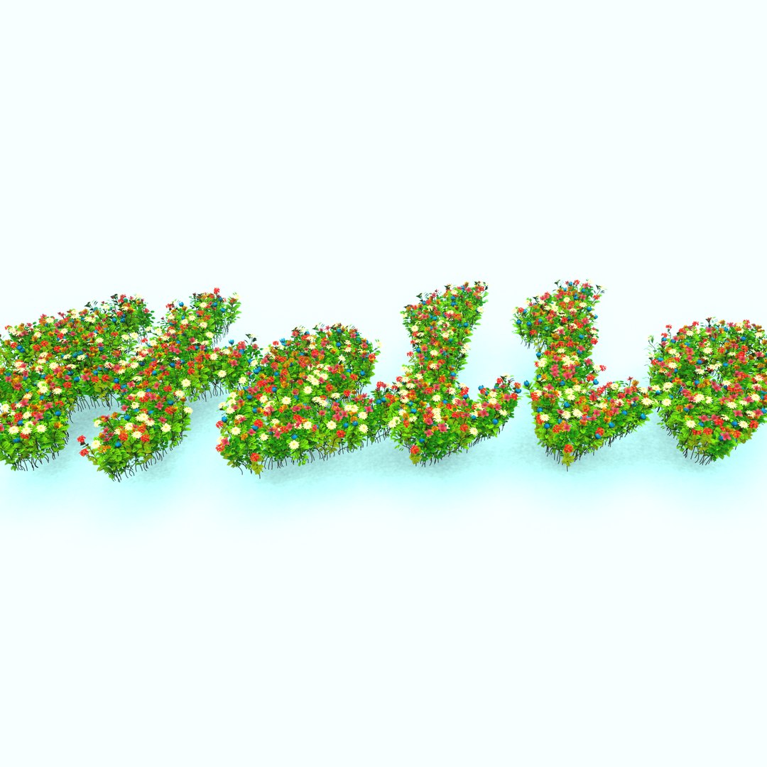 3D Model Hello Flower - TurboSquid 1889398