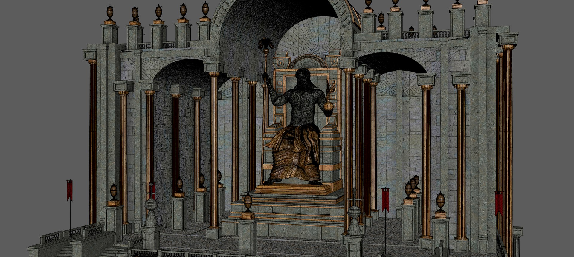 Statue Of Zeus Temple 3D - TurboSquid 2197205