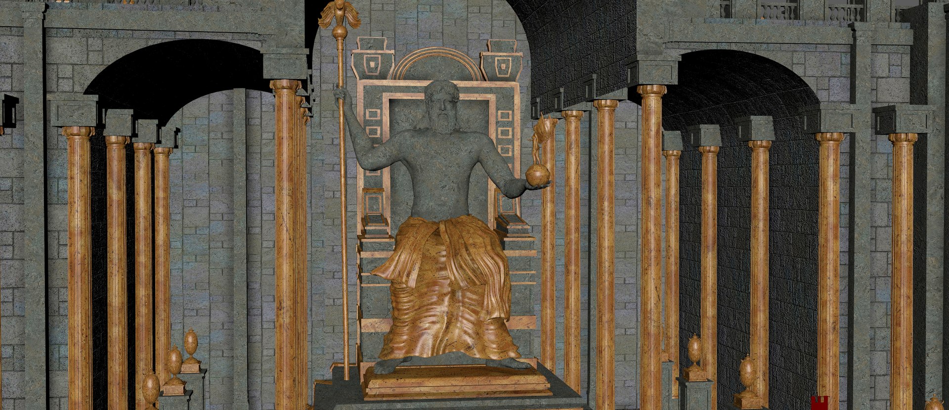 Statue Of Zeus Temple 3D - TurboSquid 2197205