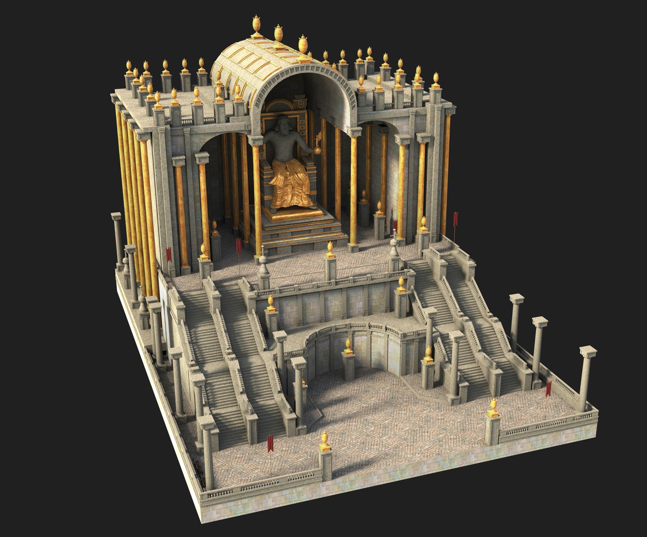 Statue Of Zeus Temple 3D - TurboSquid 2197205