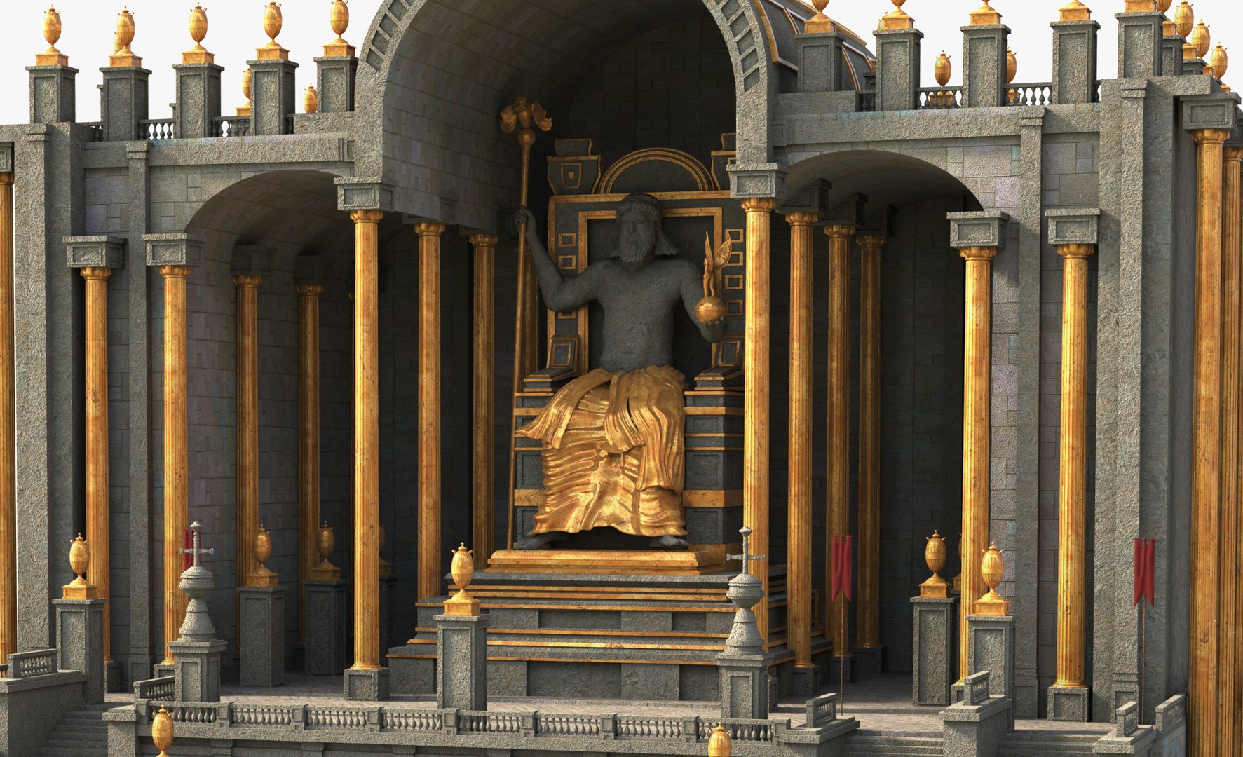 Statue Of Zeus Temple 3D - TurboSquid 2197205