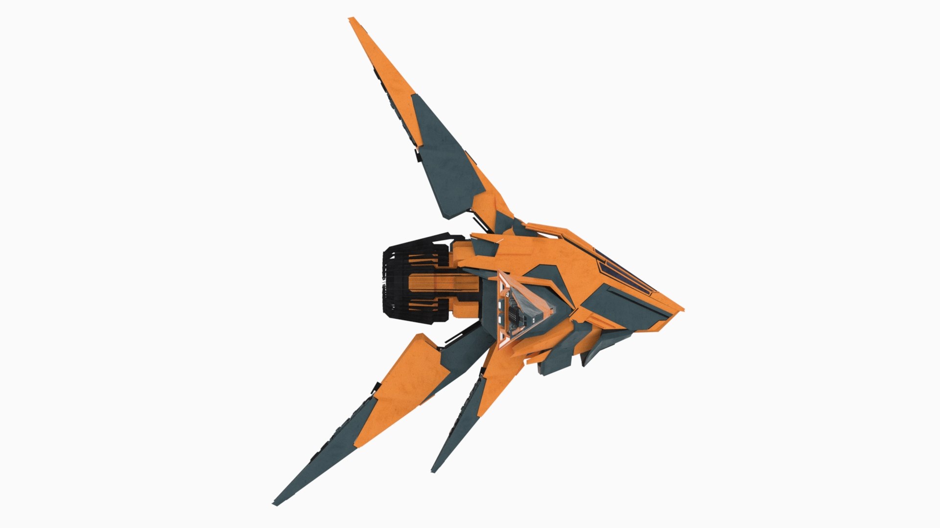 Spaceship Flyer Fighter - Sci-fi Spacecraft 3D - TurboSquid 1963986