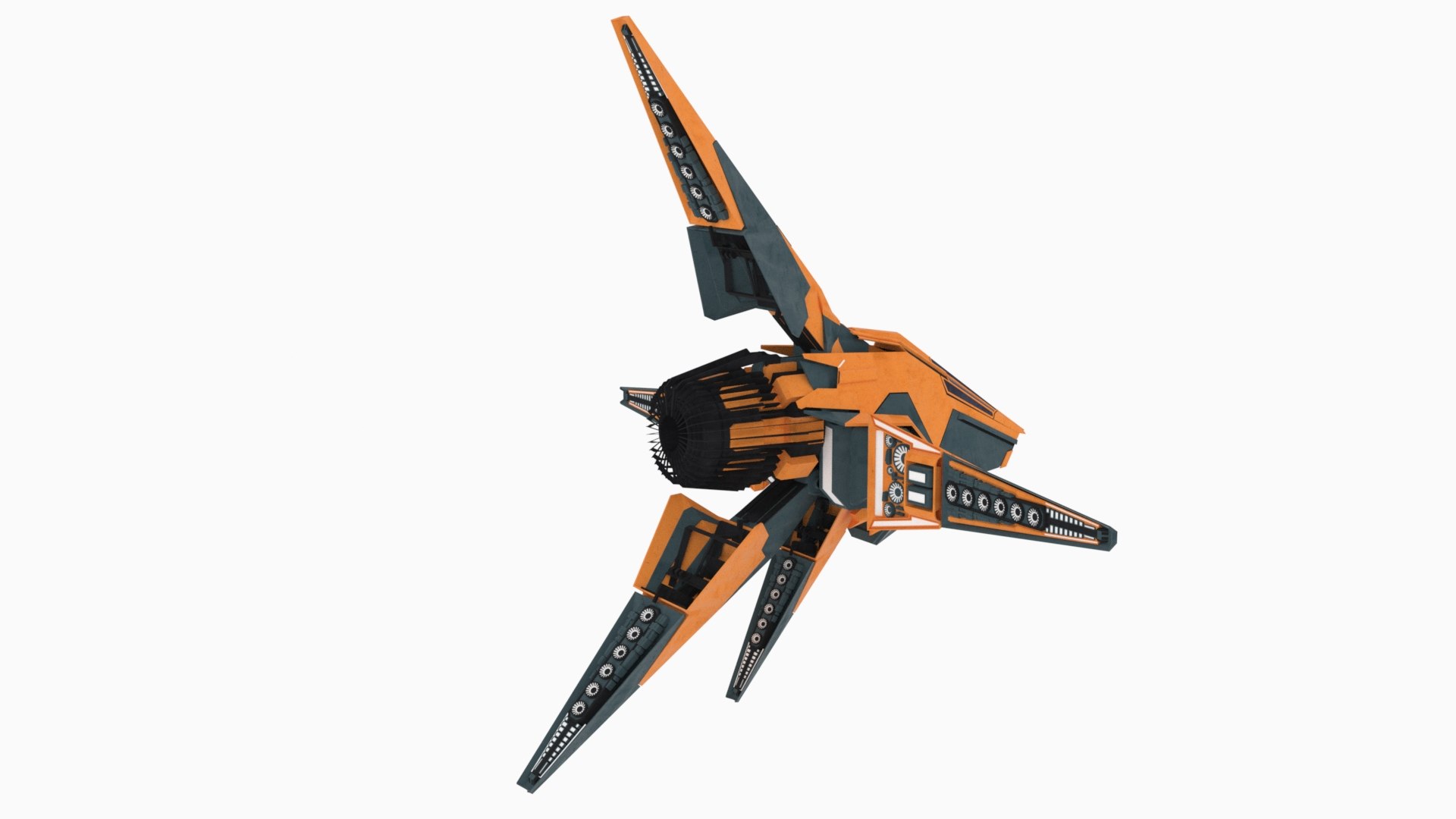 Spaceship Flyer Fighter - Sci-fi Spacecraft 3D - TurboSquid 1963986