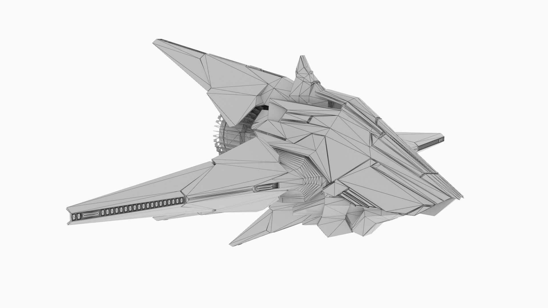 Spaceship Flyer Fighter - Sci-fi Spacecraft 3D - TurboSquid 1963986