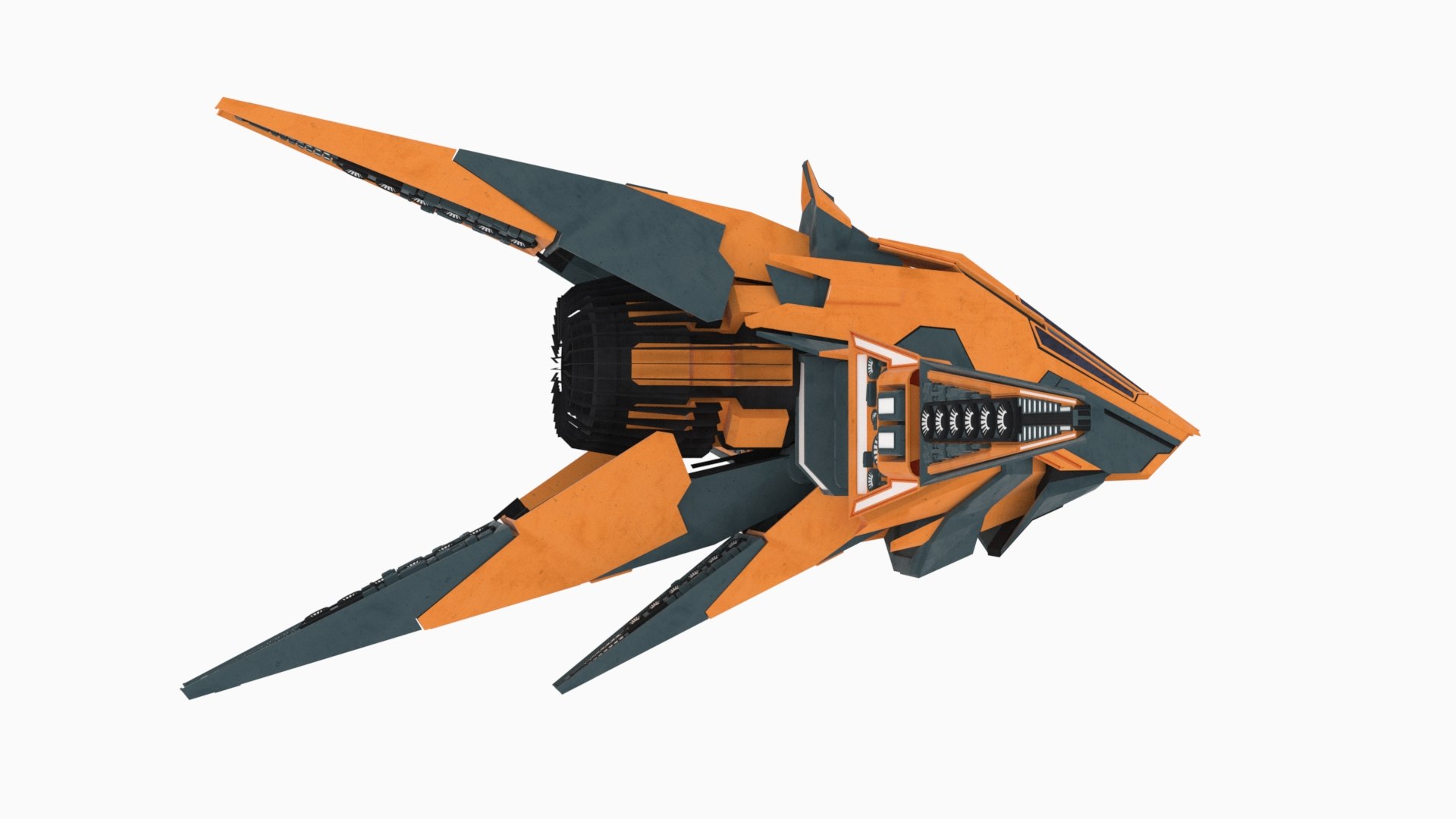 Spaceship Flyer Fighter - Sci-fi Spacecraft 3D - TurboSquid 1963986