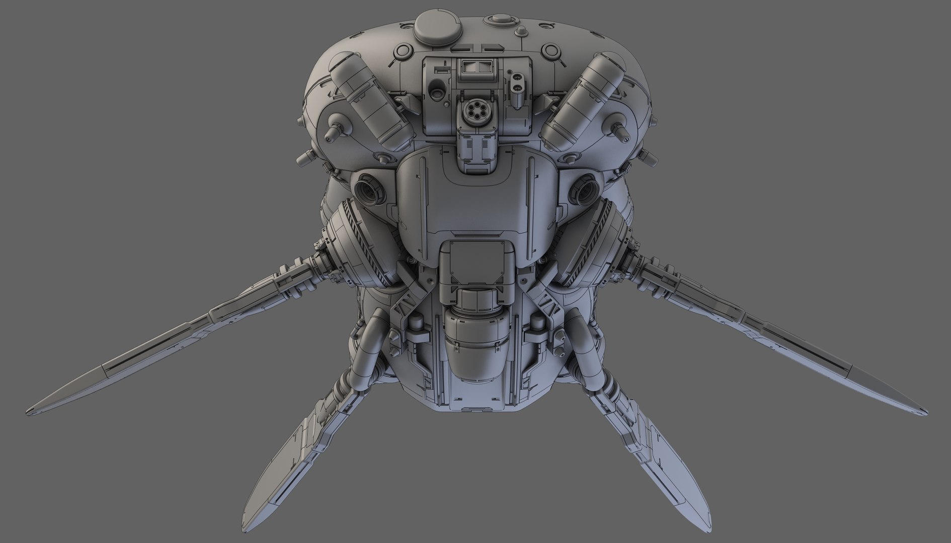 Sci-fi Drone Fly 3D Model - TurboSquid 1422428