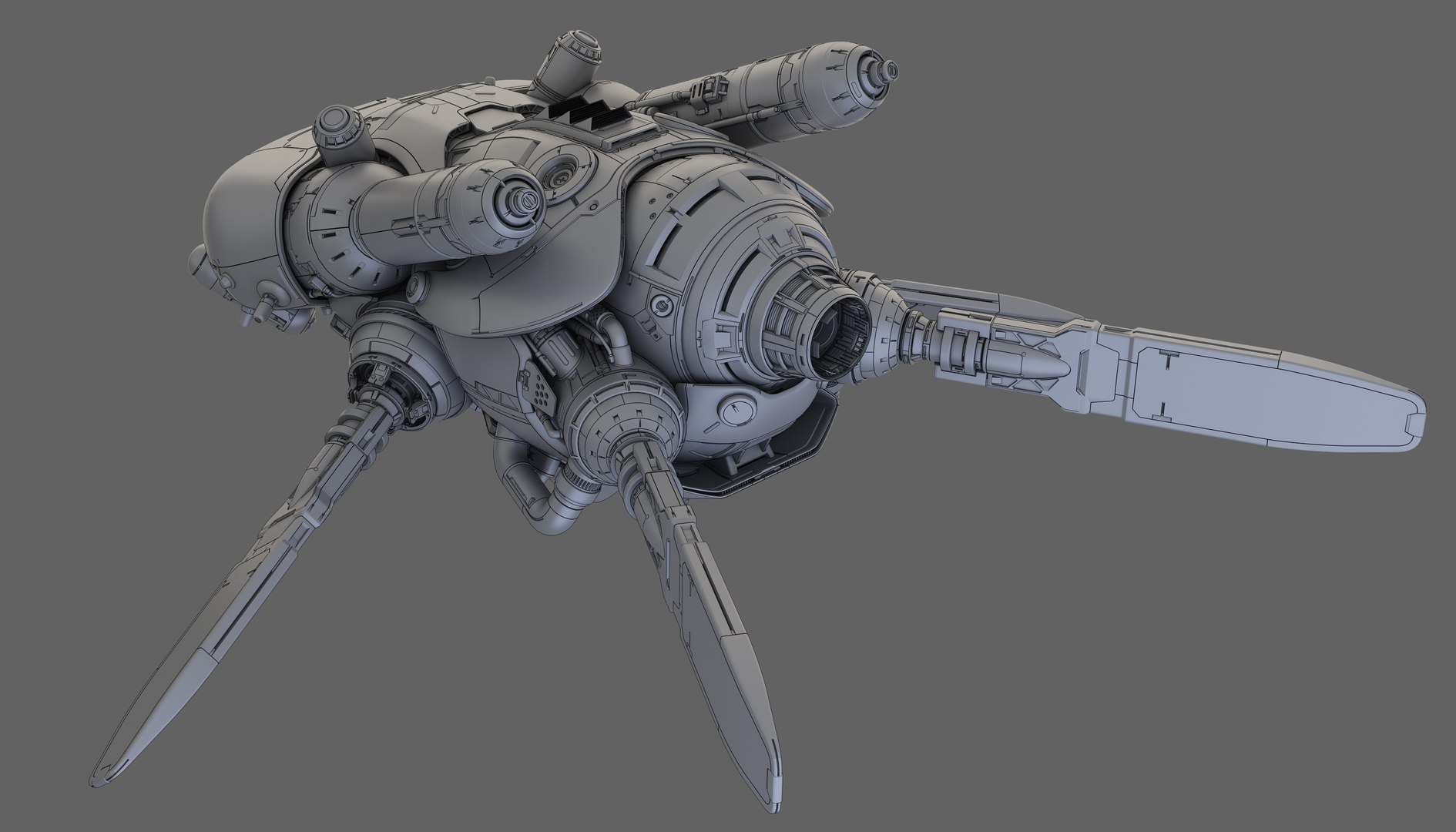 Sci-fi Drone Fly 3D Model - TurboSquid 1422428