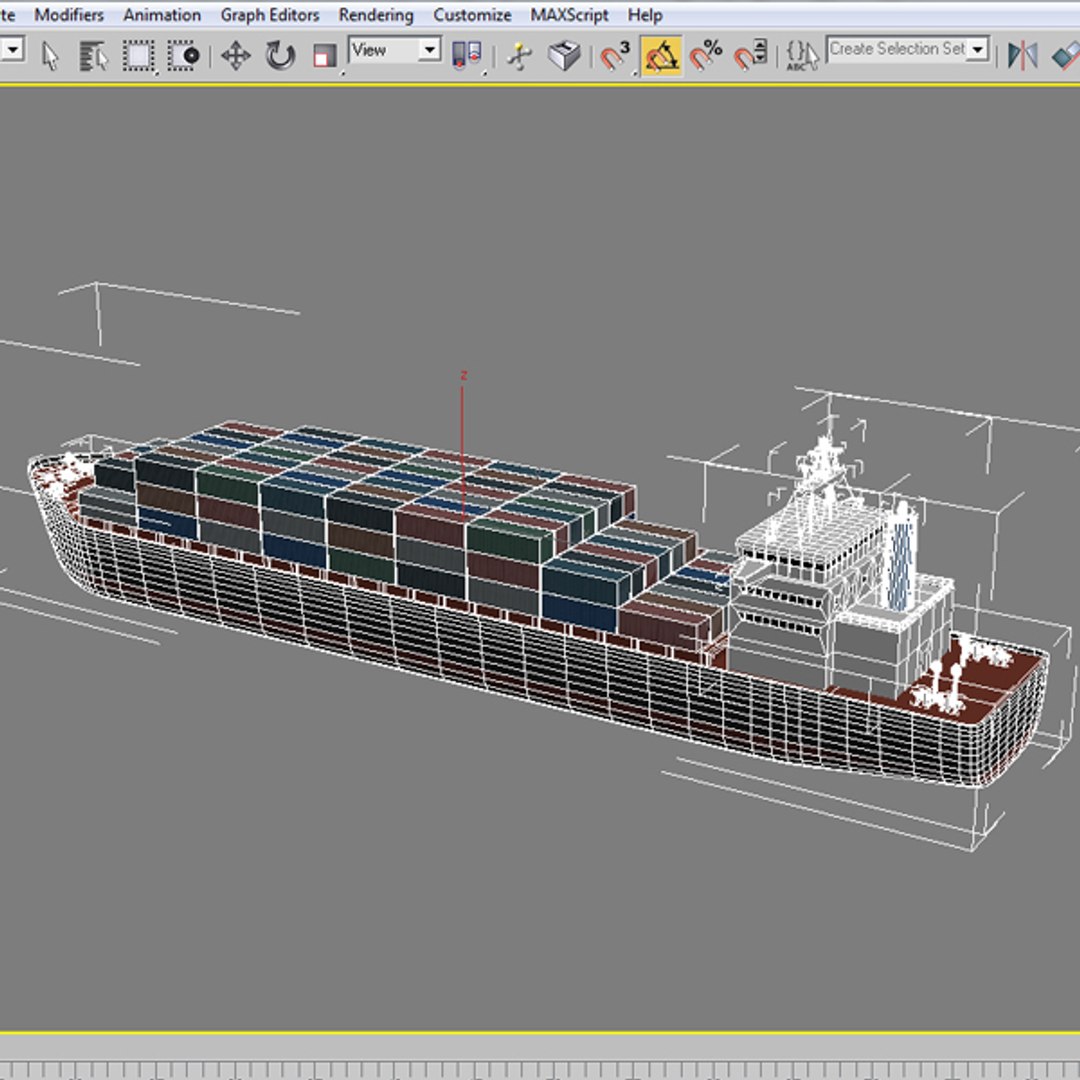 3d Model Cargo Ship