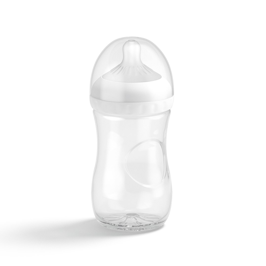 3D Empty Plastic Baby Bottle - Transparent Children Milk Feeding ...