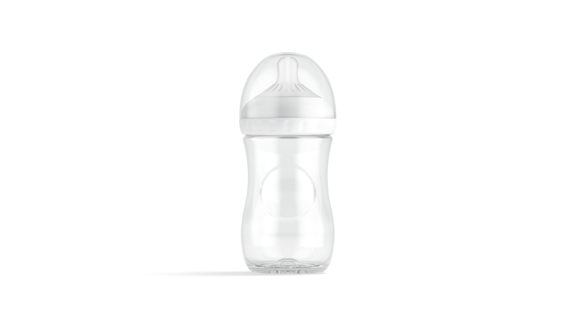 3D Empty Plastic Baby Bottle - Transparent Children Milk Feeding ...