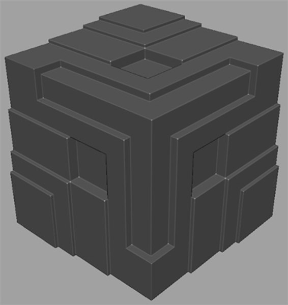 modèle 3D de Frank Lloyd Wright Carreau Alice Millard - Coin supérieur ...