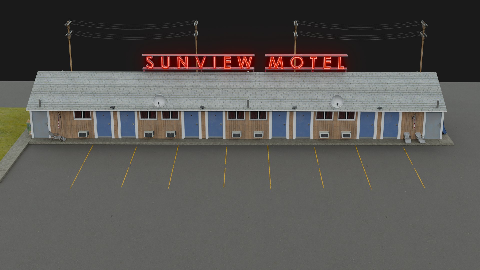 American Motel 3D Model 3D - TurboSquid 2434869