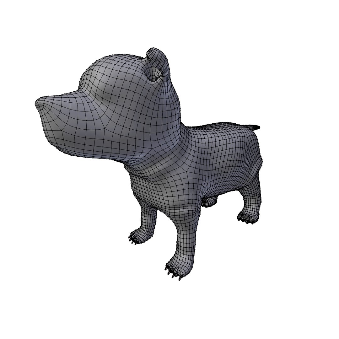 Newborn Puppy 3d Model