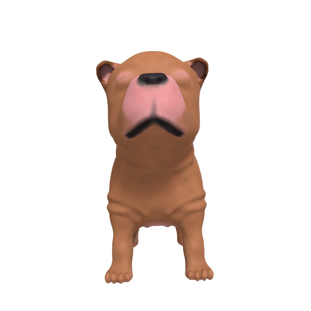 Newborn Puppy 3d Model