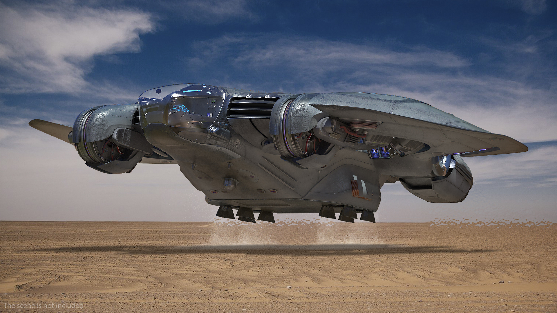 3D sci-fi dropship rigged ship model - TurboSquid 1543355