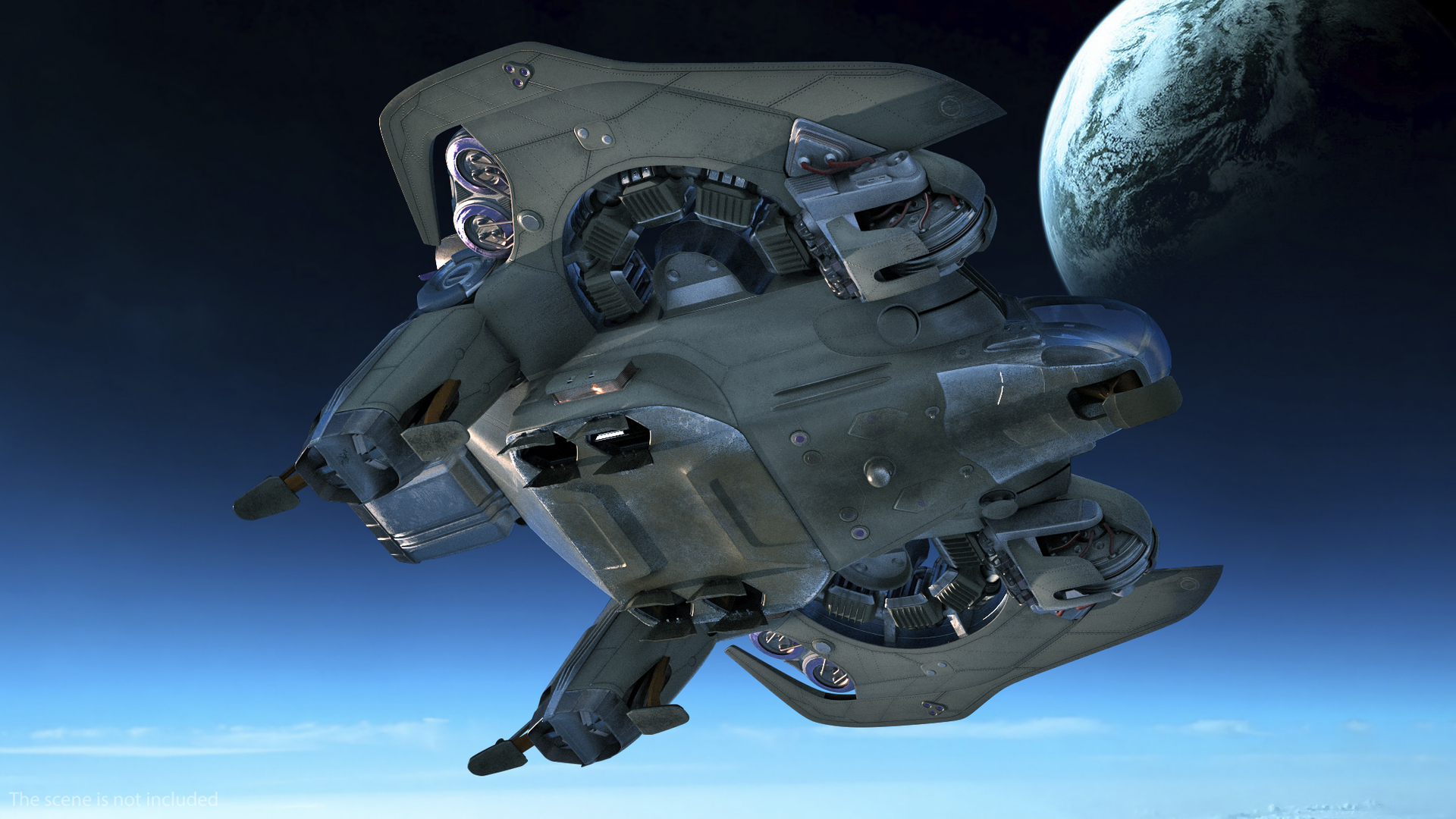 3D sci-fi dropship rigged ship model - TurboSquid 1543355
