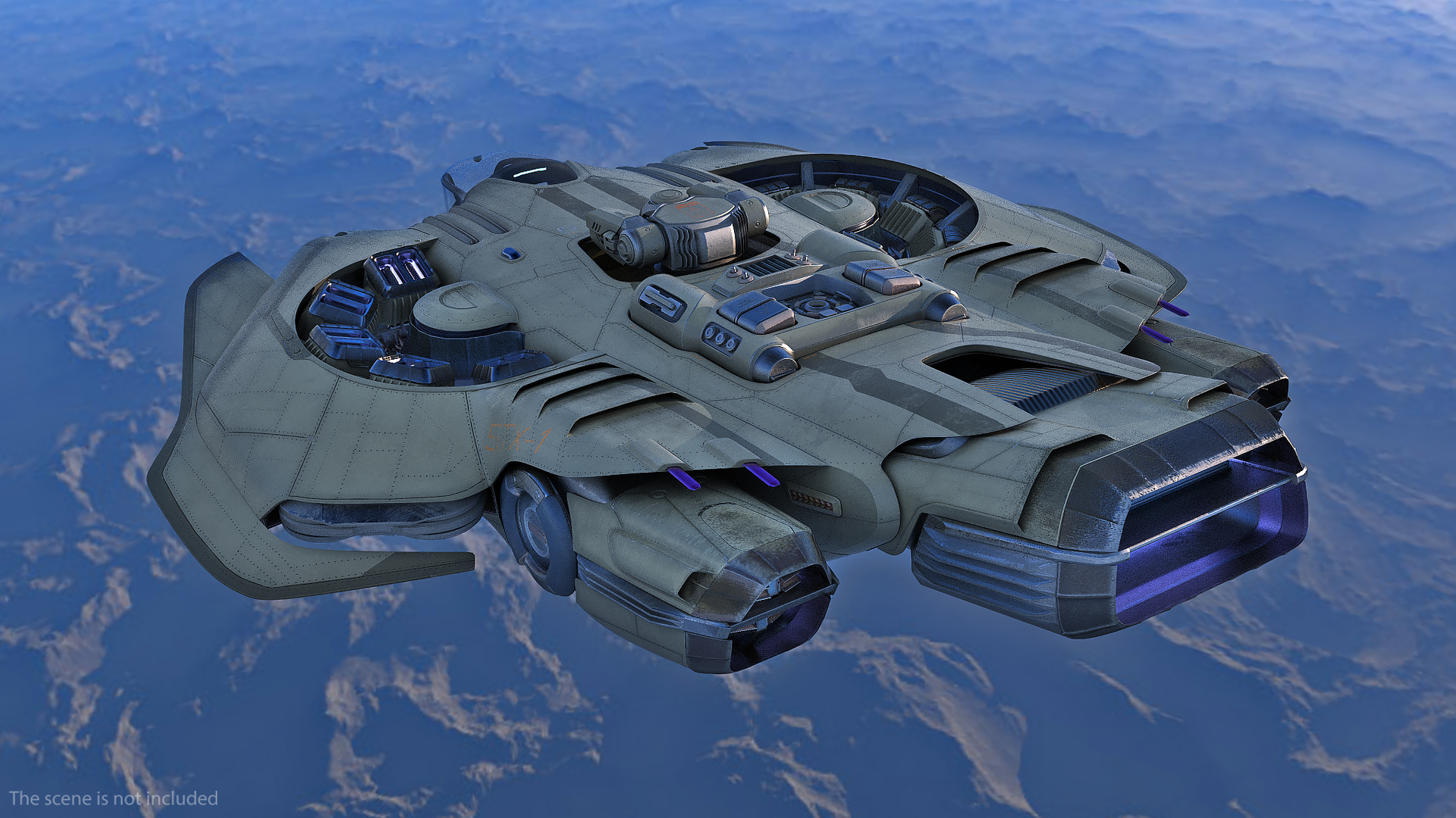 3D sci-fi dropship rigged ship model - TurboSquid 1543355