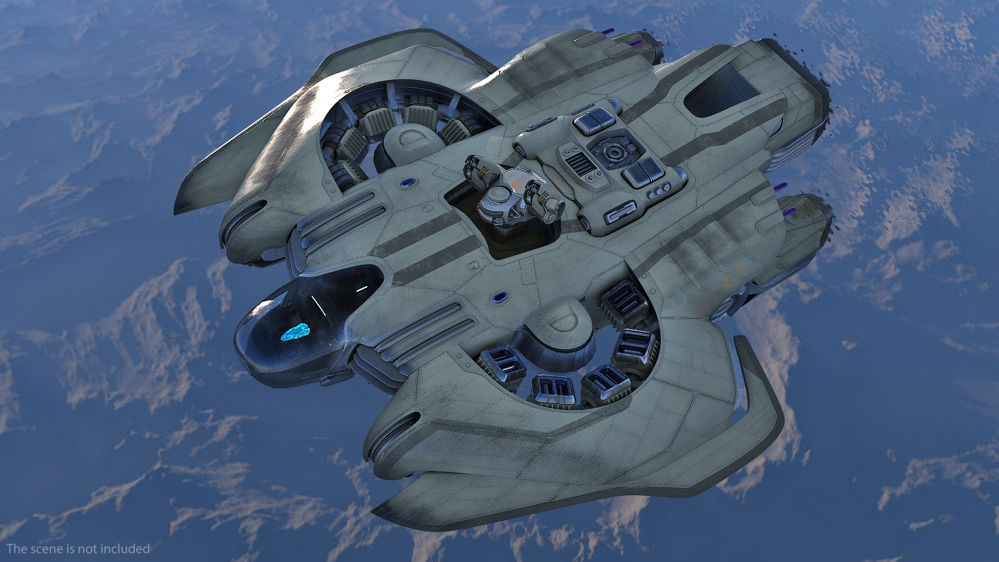 3D sci-fi dropship rigged ship model - TurboSquid 1543355