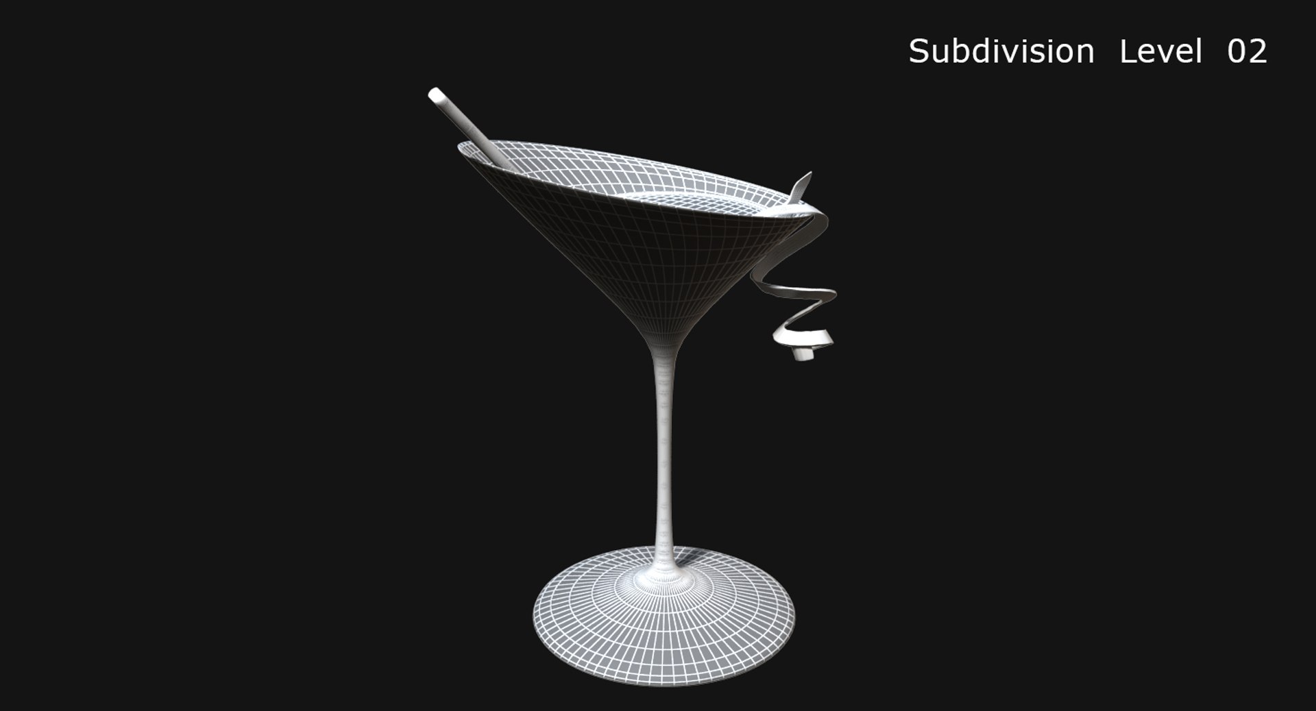 red cocktail 3d model