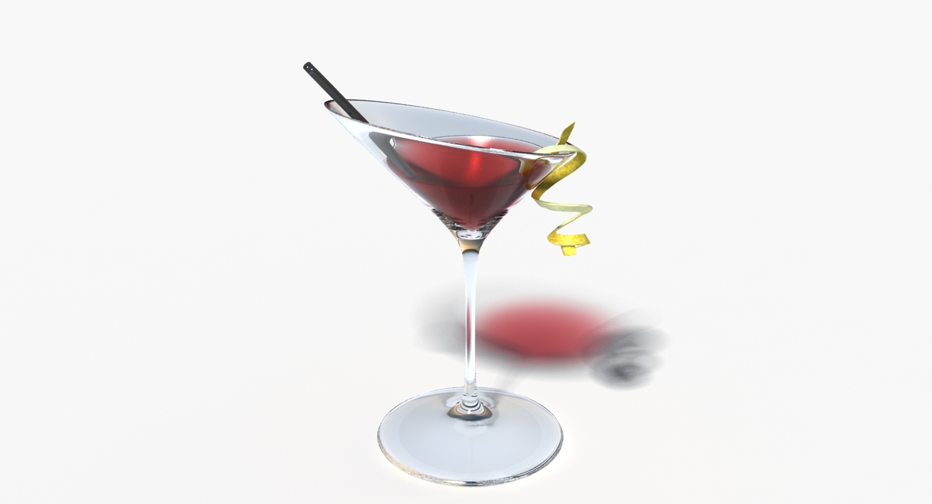 red cocktail 3d model