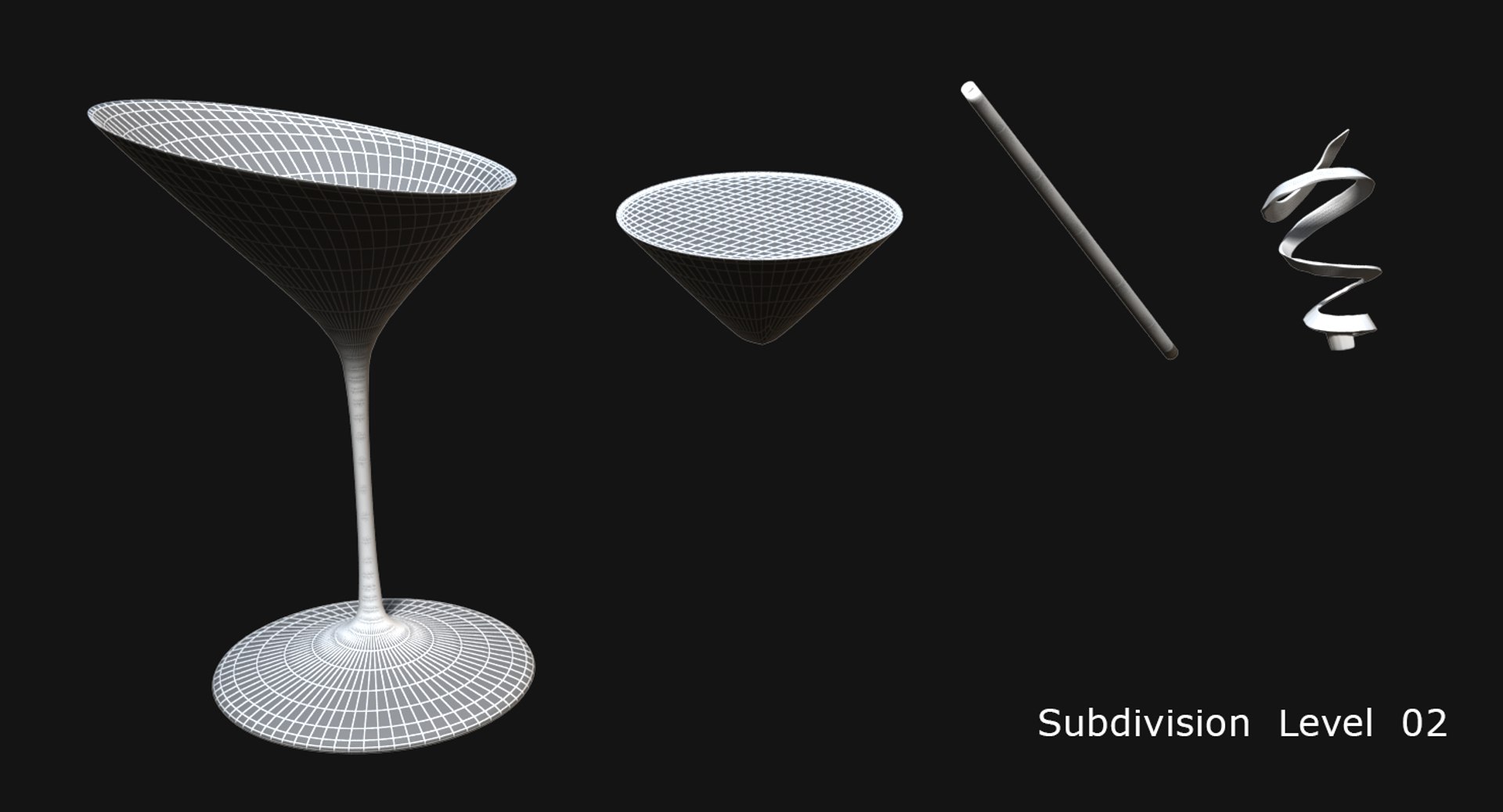 red cocktail 3d model