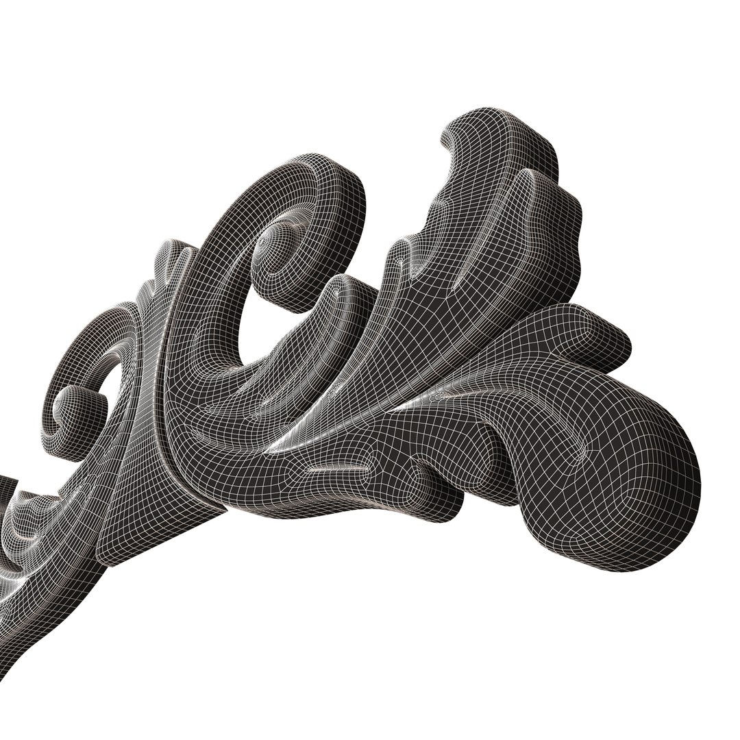 Carved Plaster Molding Decoration 030 Model - TurboSquid 2000676