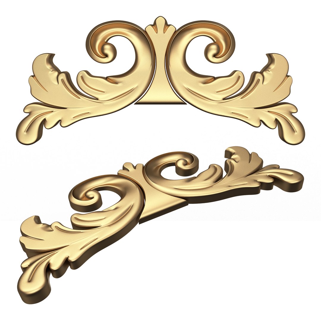 Carved Plaster Molding Decoration 030 Model - TurboSquid 2000676