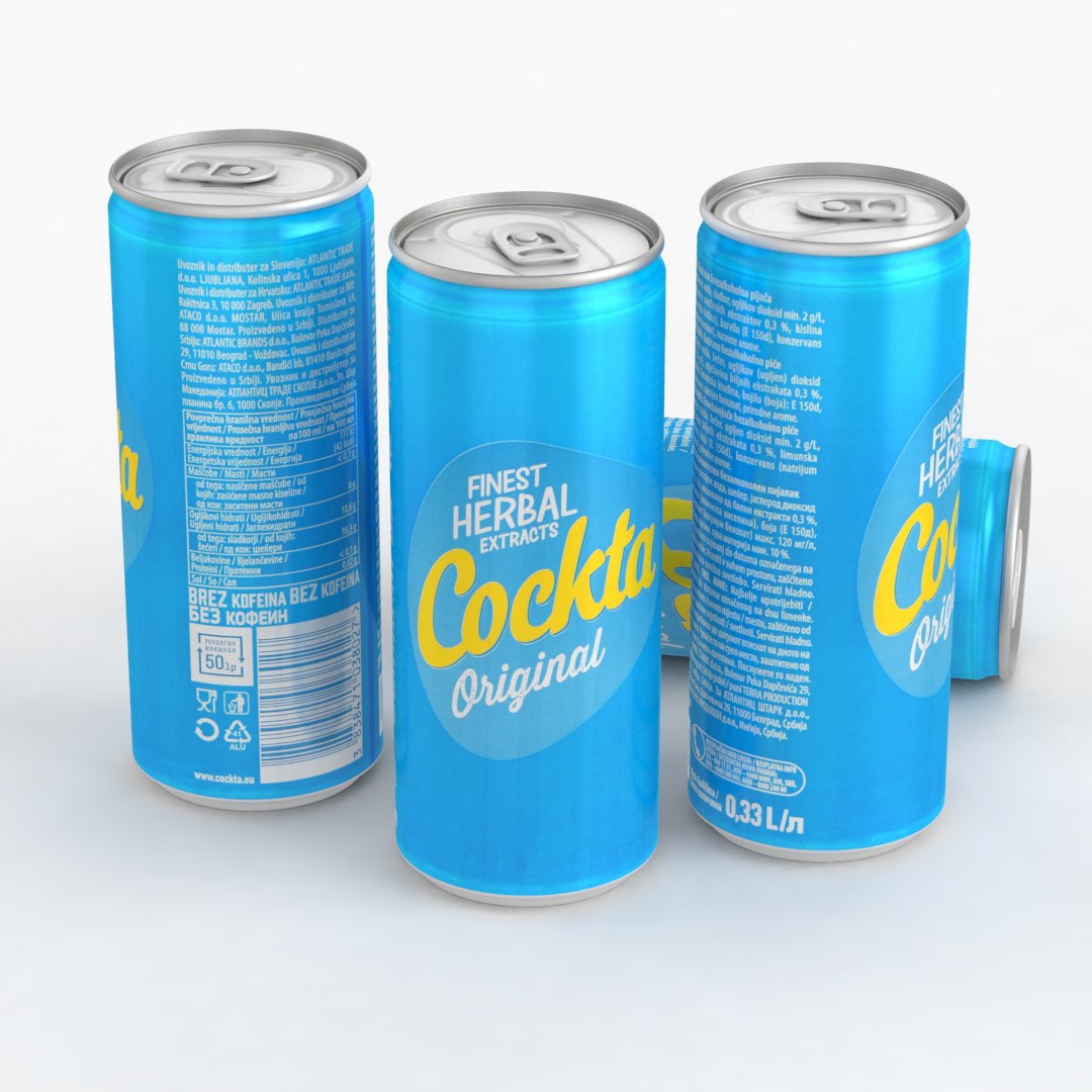 Beverage Can Cockta Original 330ml Tall 2021 3D - TurboSquid 1764366