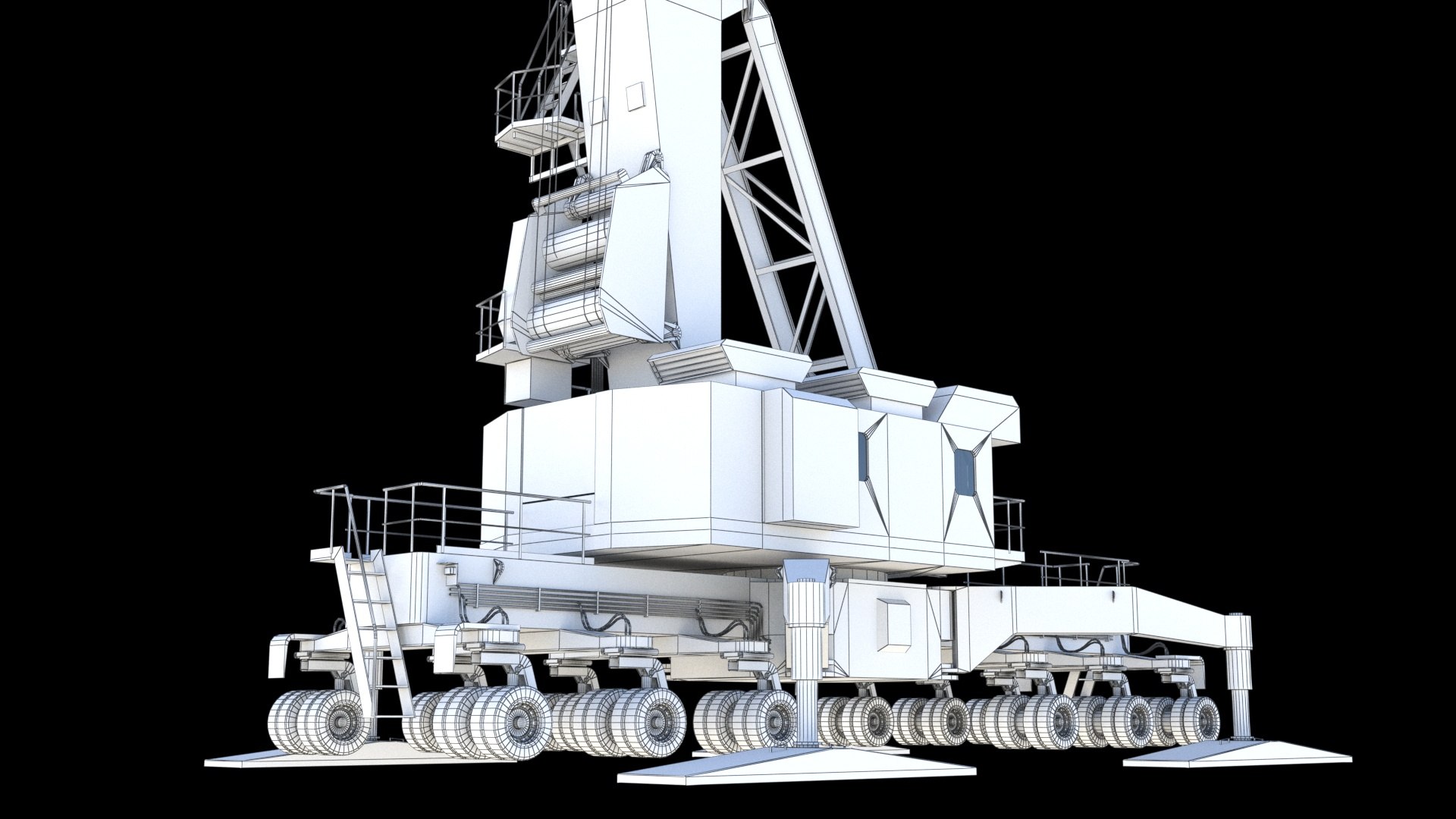 3D Mobile harbour crane LHM 250 - TurboSquid 2160655