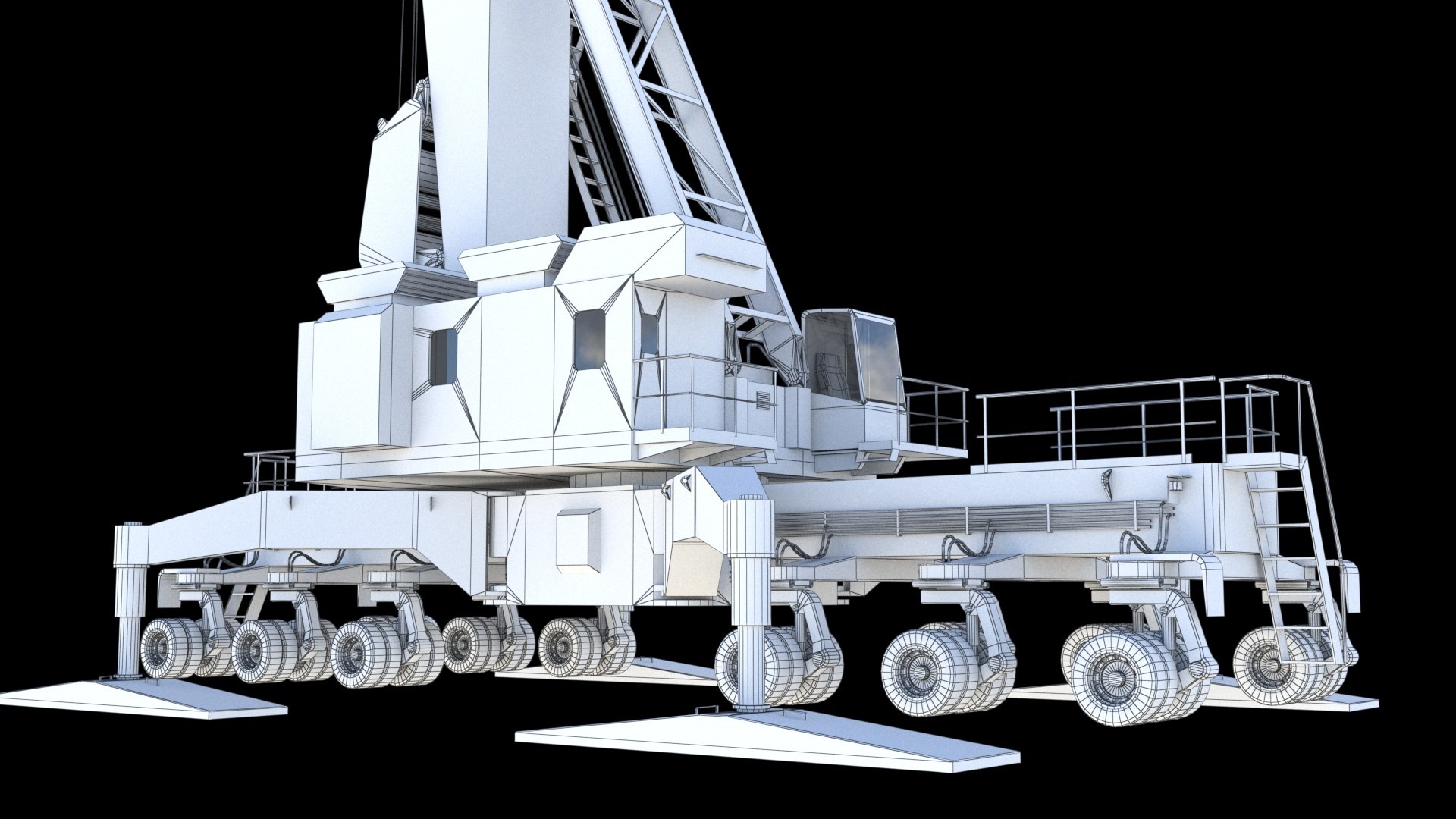 3D Mobile harbour crane LHM 250 - TurboSquid 2160655