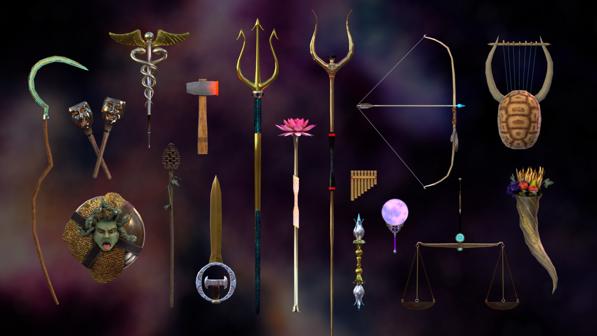 3D model greek gods relics pack - TurboSquid 1269159