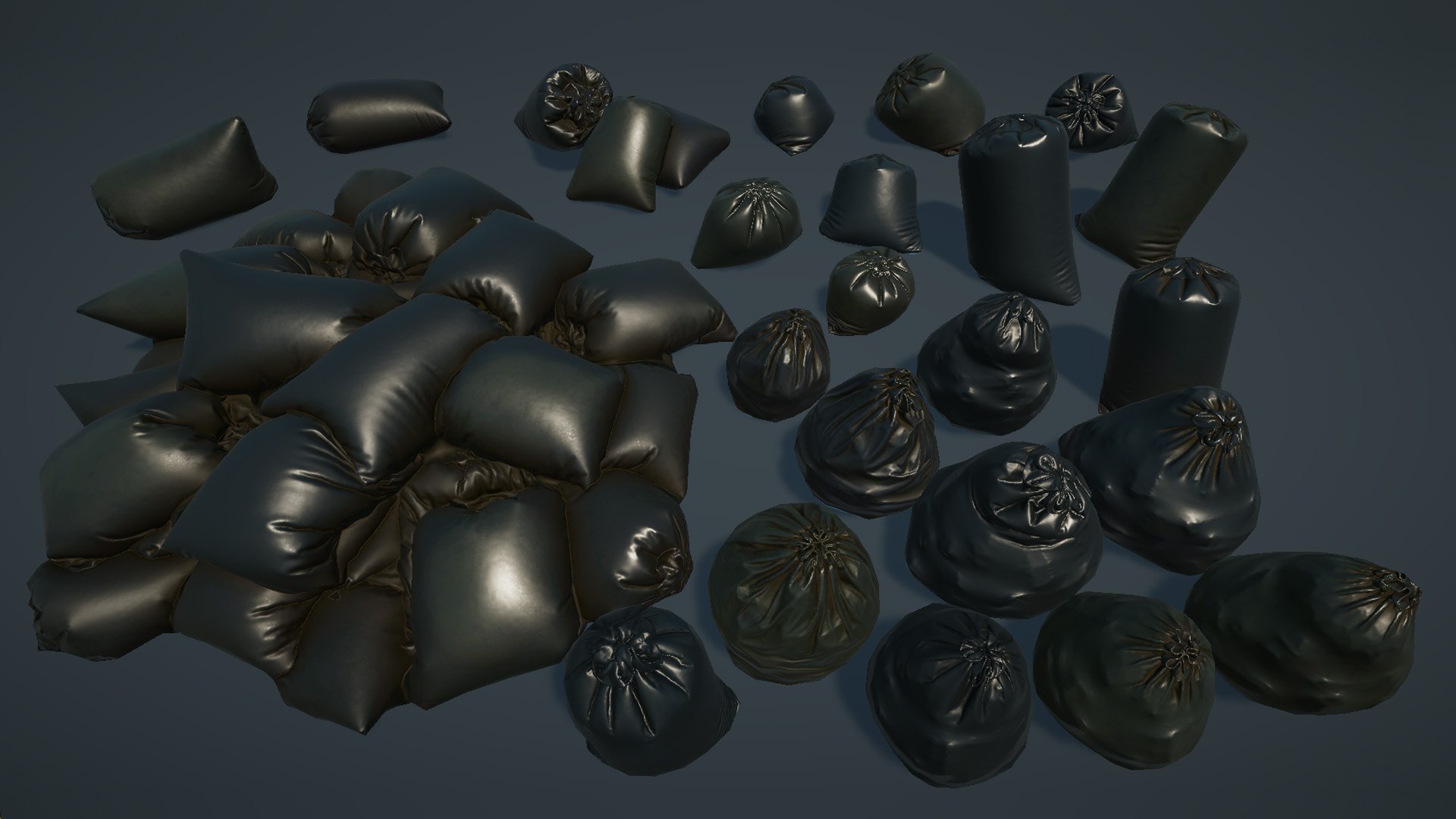 3D PBR Trash Bags Set1 Model - TurboSquid 1768893
