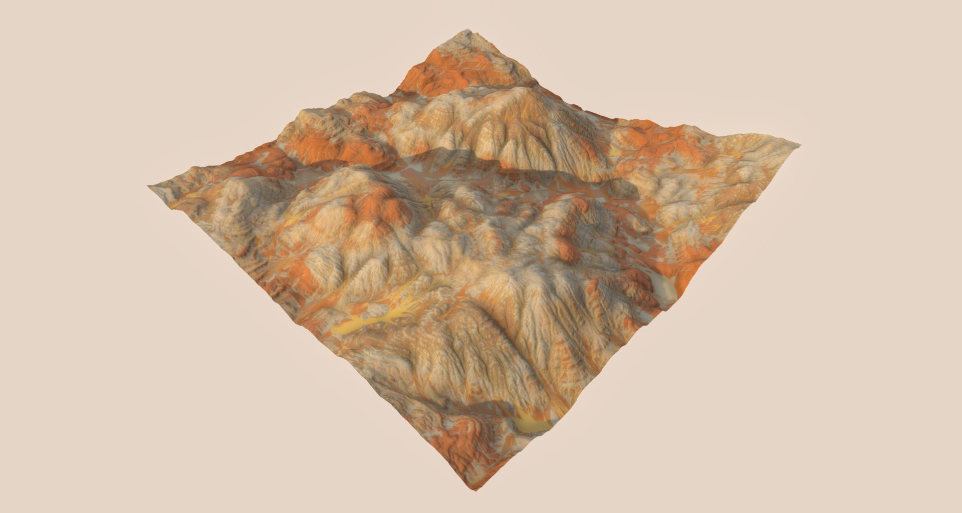 3D Desert Terrain Model - TurboSquid 1302812