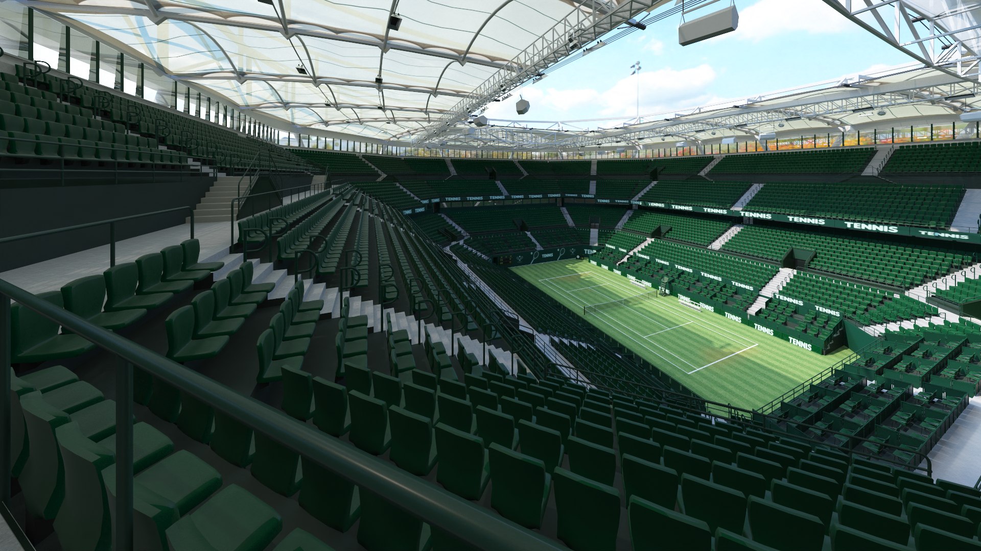 3D Grass Tennis Arena - TurboSquid 2011719