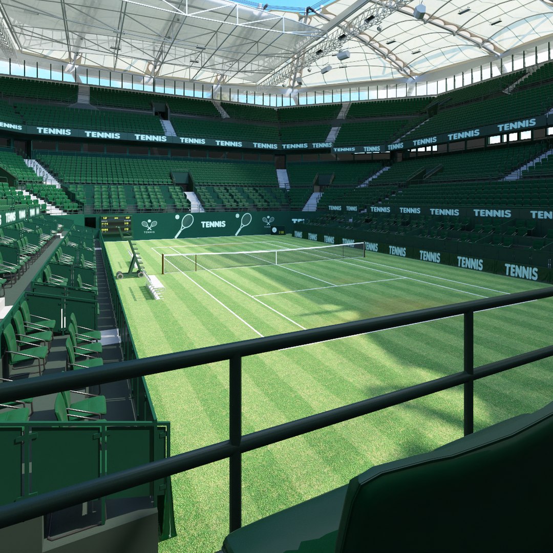 3D Grass Tennis Arena - TurboSquid 2011719