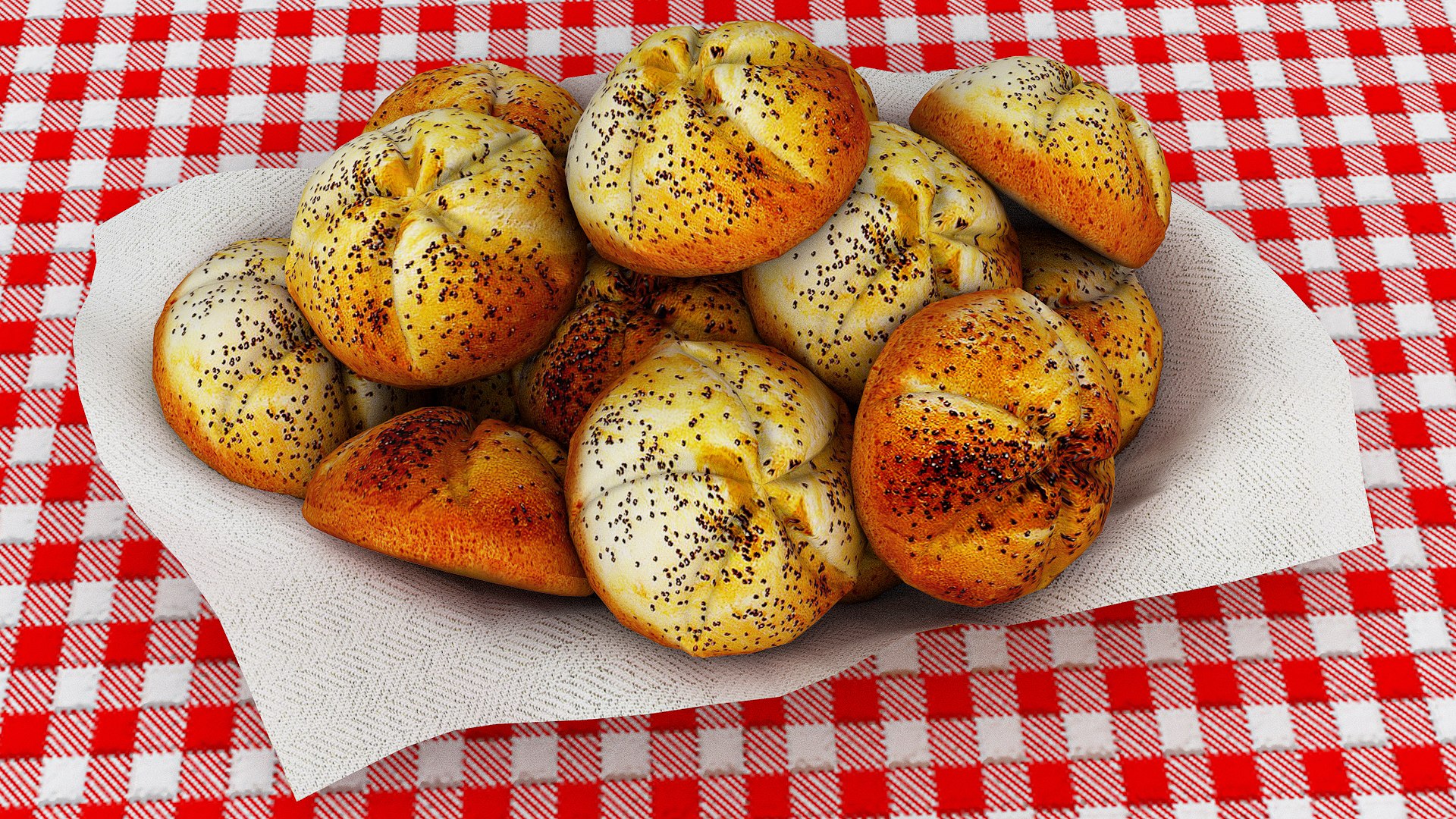3D Kaiser Rolls - TurboSquid 1908540