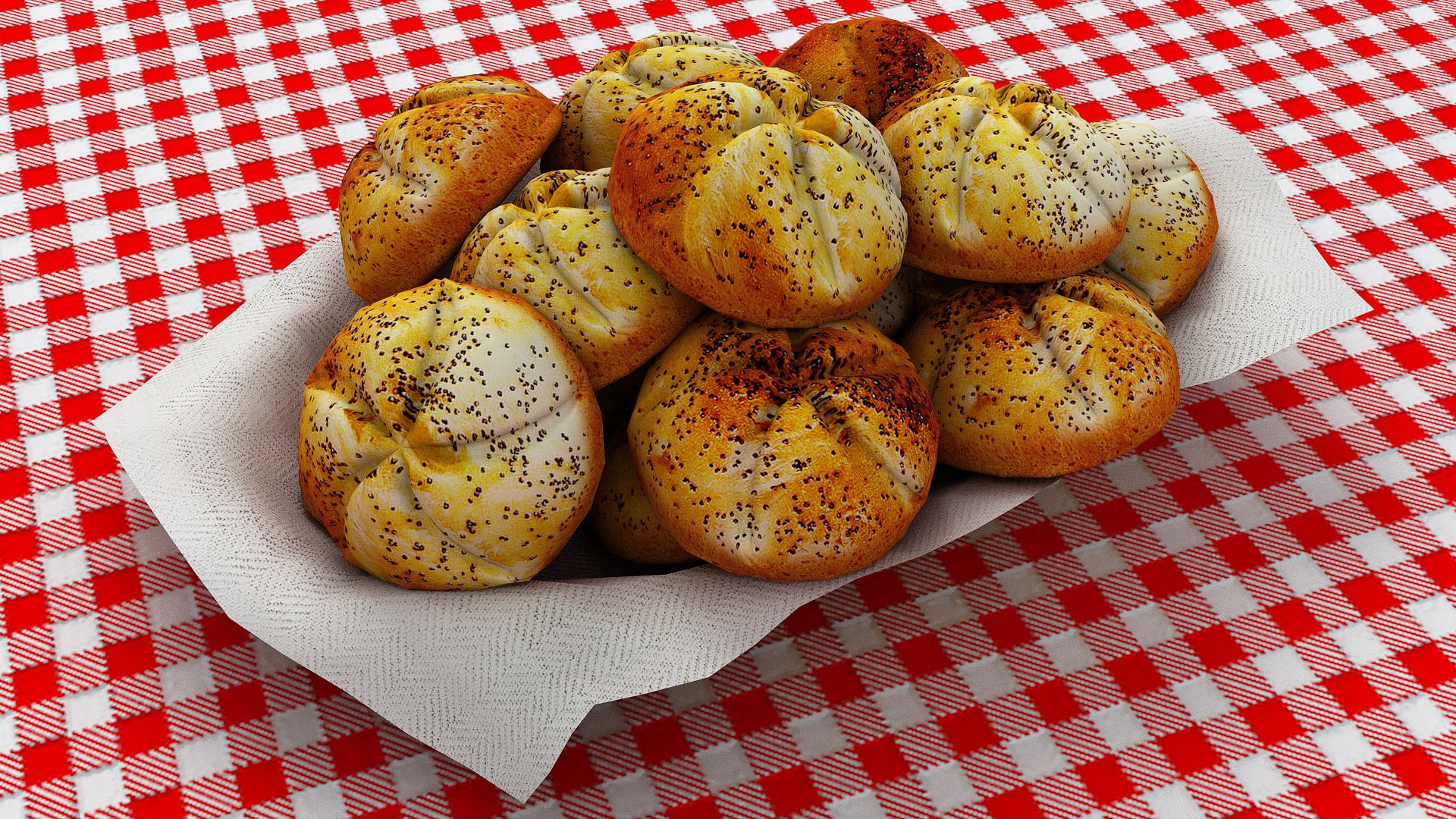 3D Kaiser Rolls - TurboSquid 1908540