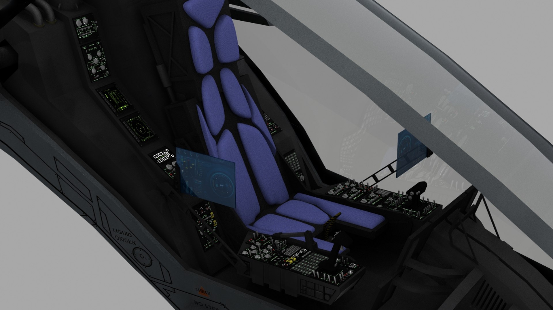 3d Fighter Escape Pod Cockpit