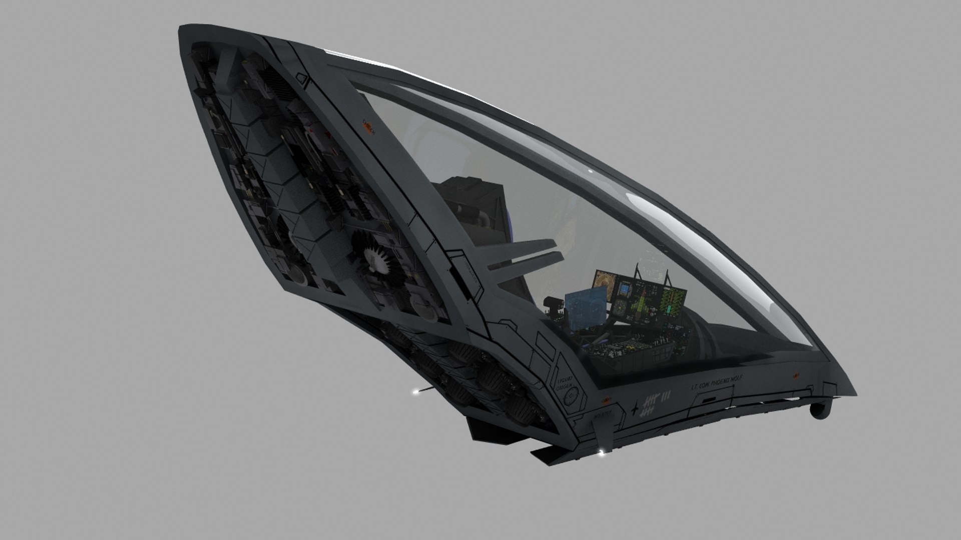 3d Fighter Escape Pod Cockpit