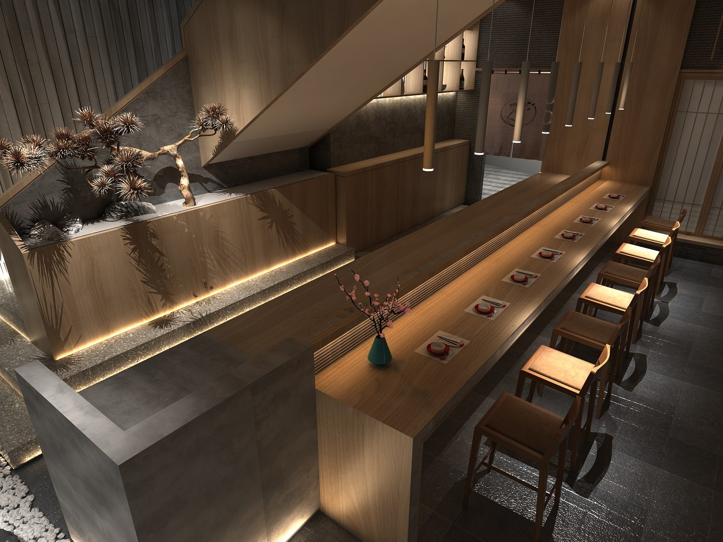 Japanese Restaurant 1 3D Model - TurboSquid 1718901