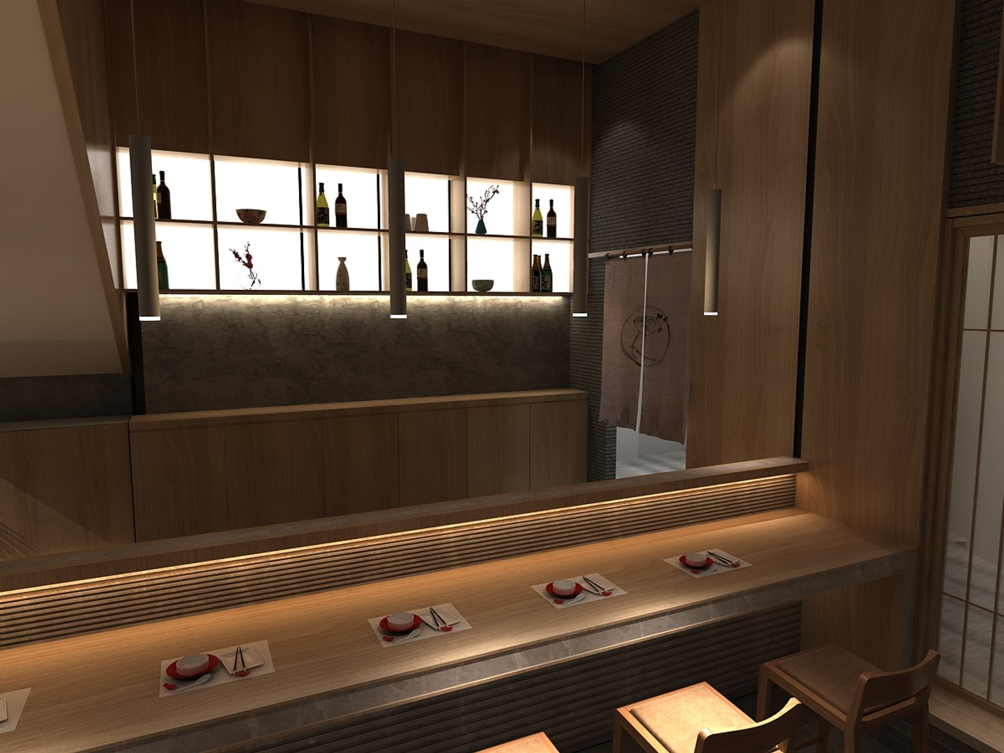 Japanese Restaurant 1 3D Model - TurboSquid 1718901