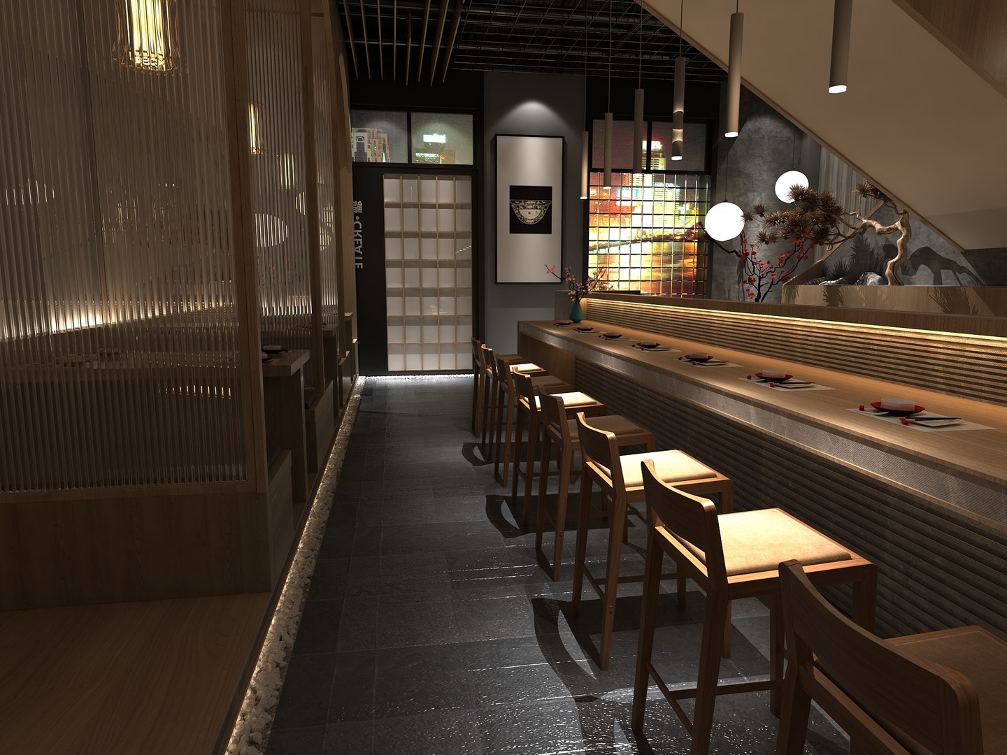 Japanese Restaurant 1 3D Model - TurboSquid 1718901
