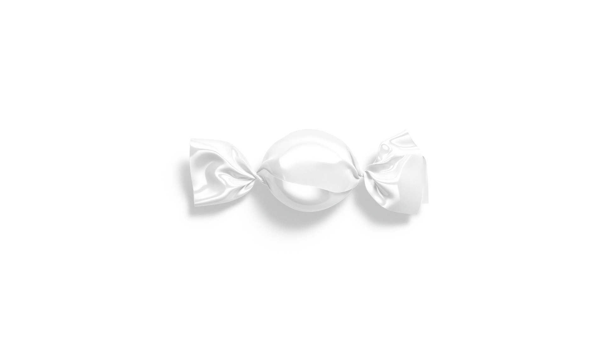 White Candy Wrap - Wrapped Sweet Food Packaging 3D - TurboSquid 2105708