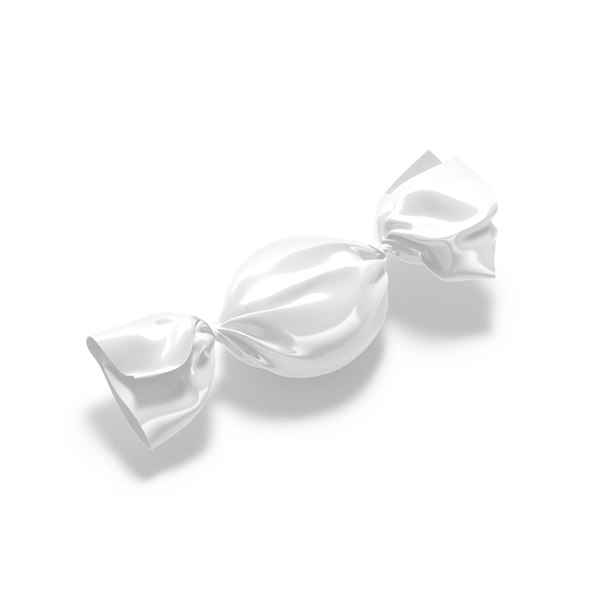 modelo 3d White Candy Wrap - wrapped sweet food packaging - TurboSquid ...
