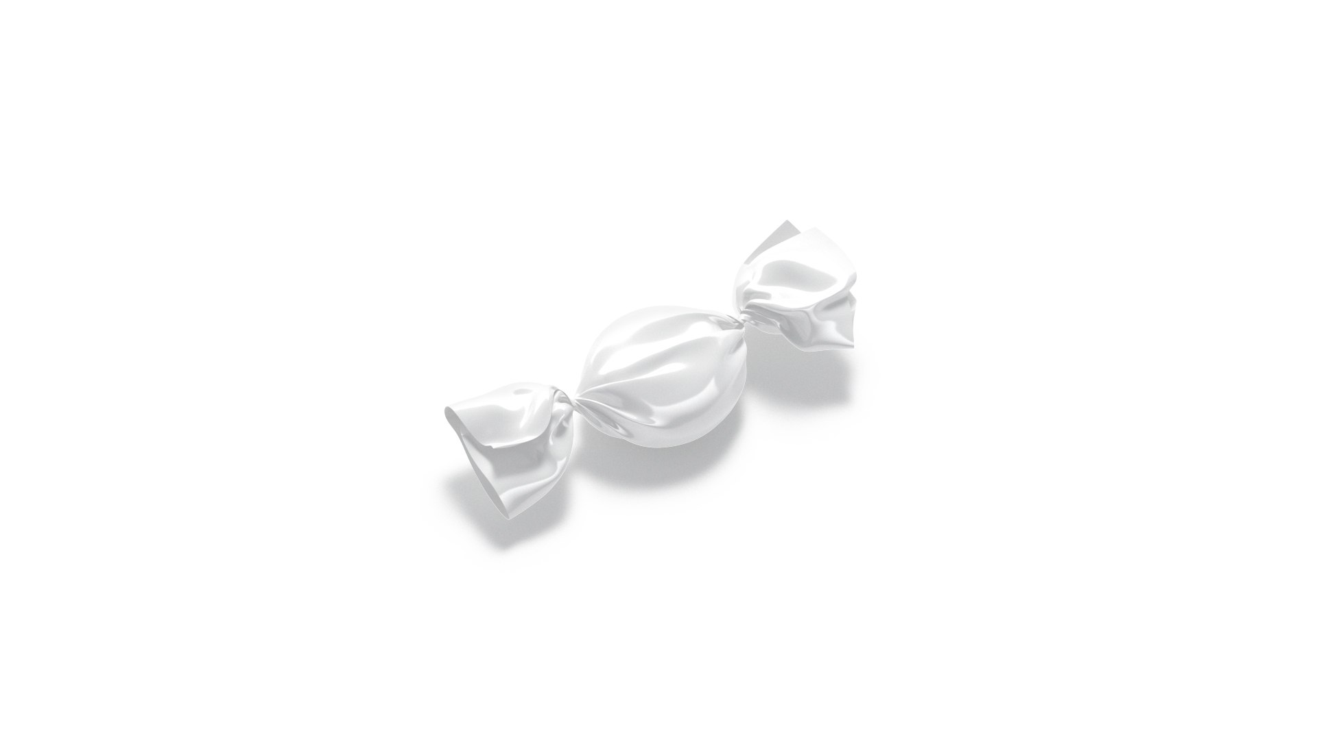 White Candy Wrap - Wrapped Sweet Food Packaging 3D - TurboSquid 2105708